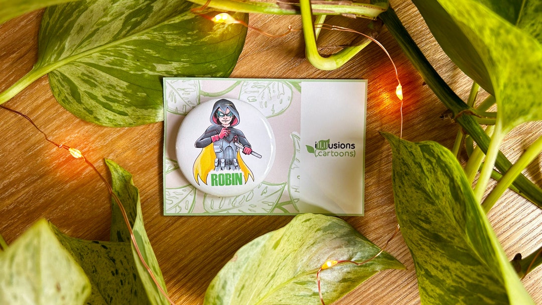 Robin Button Pin, Robin, Batman, Superheroes, Dc, Gotham, Geek Prints ...