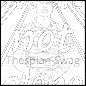 Dear Evan Hansen Inspired Coloring Pages - Etsy
