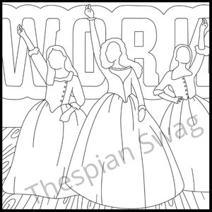 Hamilton Inspired Coloring Pages- Set Three - Etsy