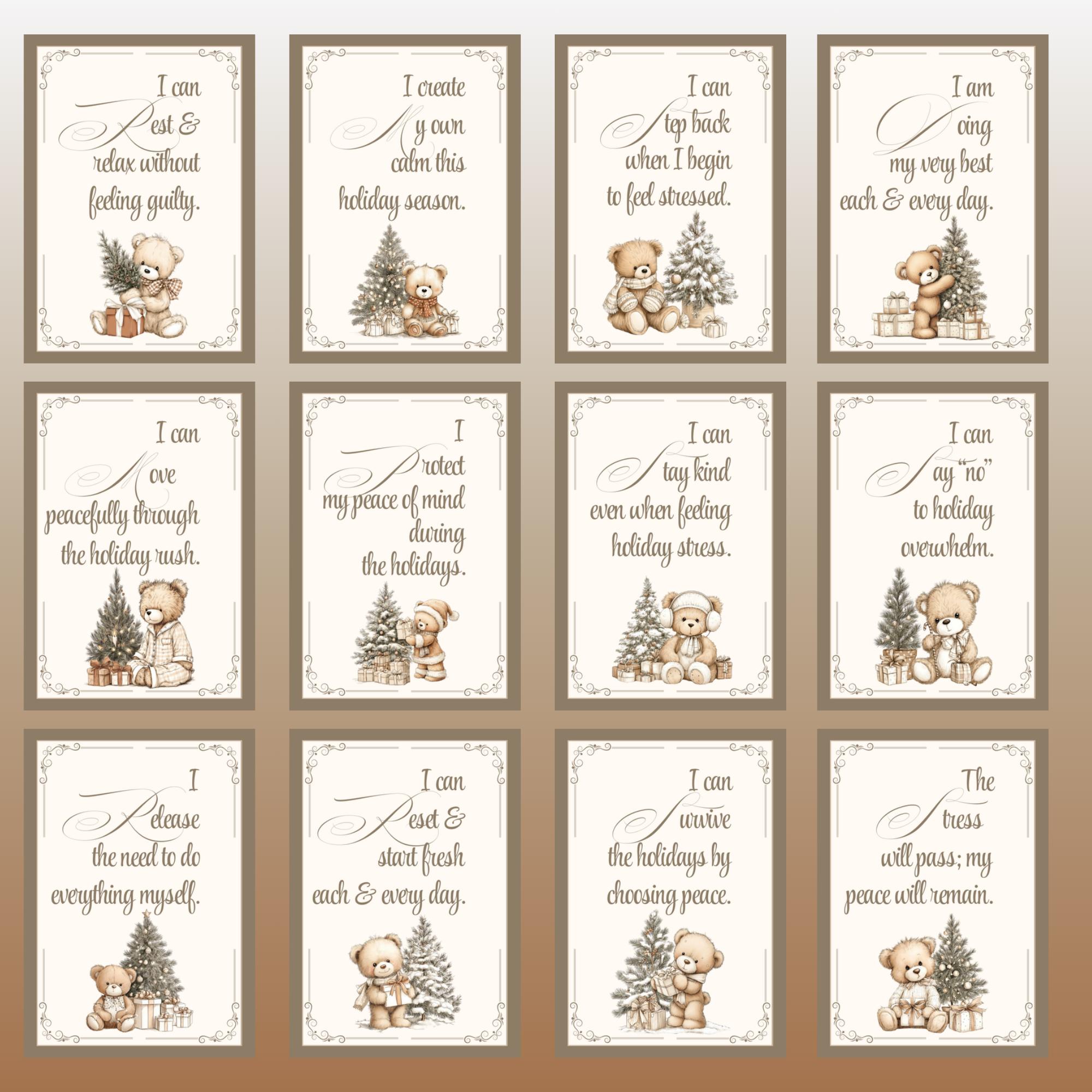 48 Christmas Affirmation Cards, Printable, Digital Affirmation Cards ...