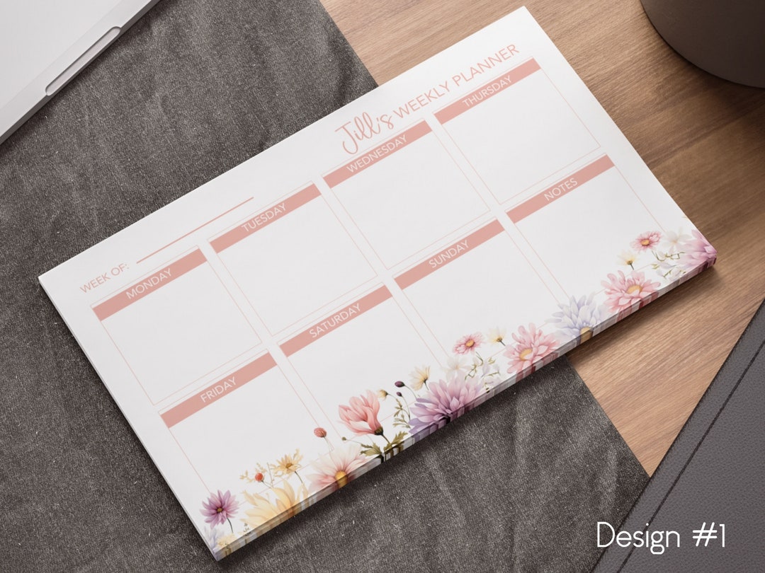 10 X 6-inch Weekly Planner Floral Post-it® Note Pads, Weekly Post-it ...