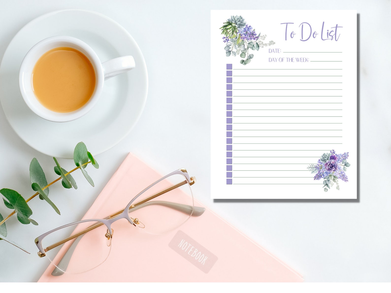Instant Download To-do List, Daily Planner Sheets, Floral To-do List ...