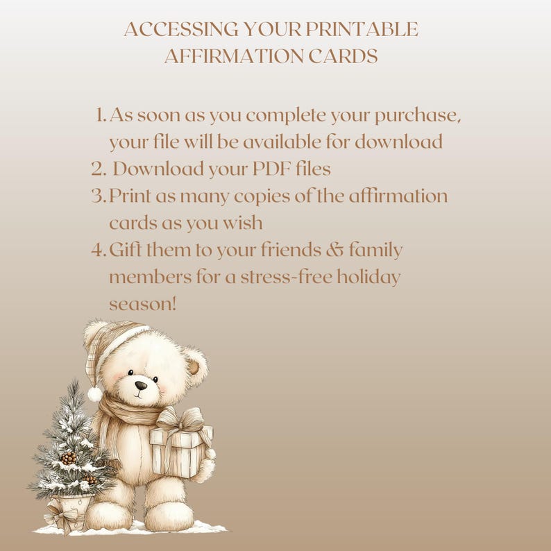 48 Christmas Affirmation Cards, Printable, Digital Affirmation Cards ...