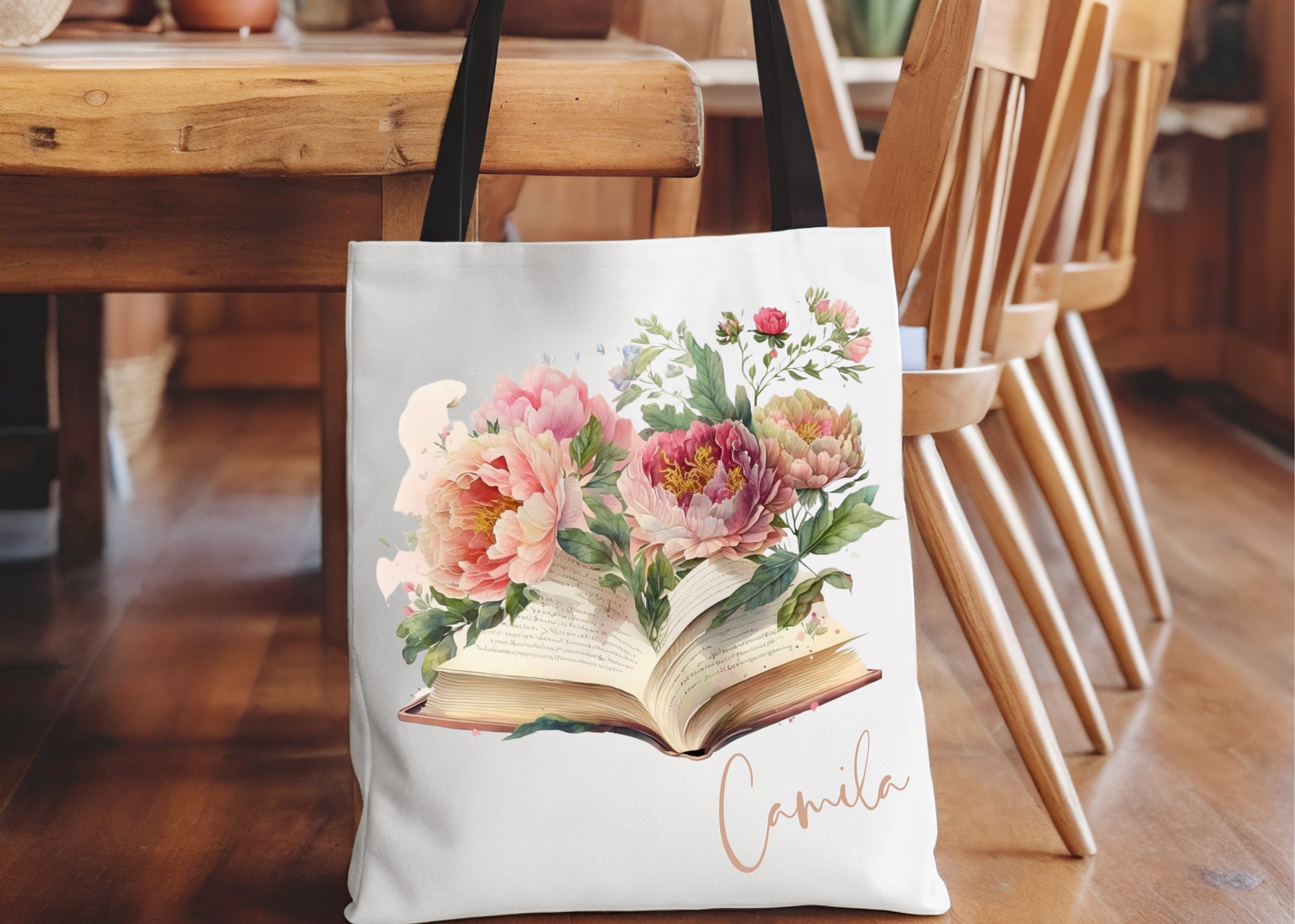 Book Lover Tote Bag, Personalized Tote Bag, Beach Tote , Shopping Tote ...
