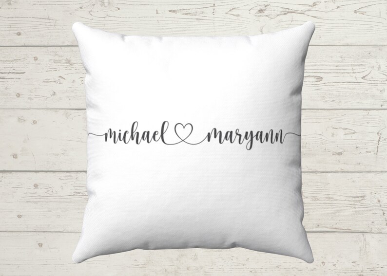 Couple Names Pillow | PERSONALIZED Couple Name Pillow | Custom Pillow ...