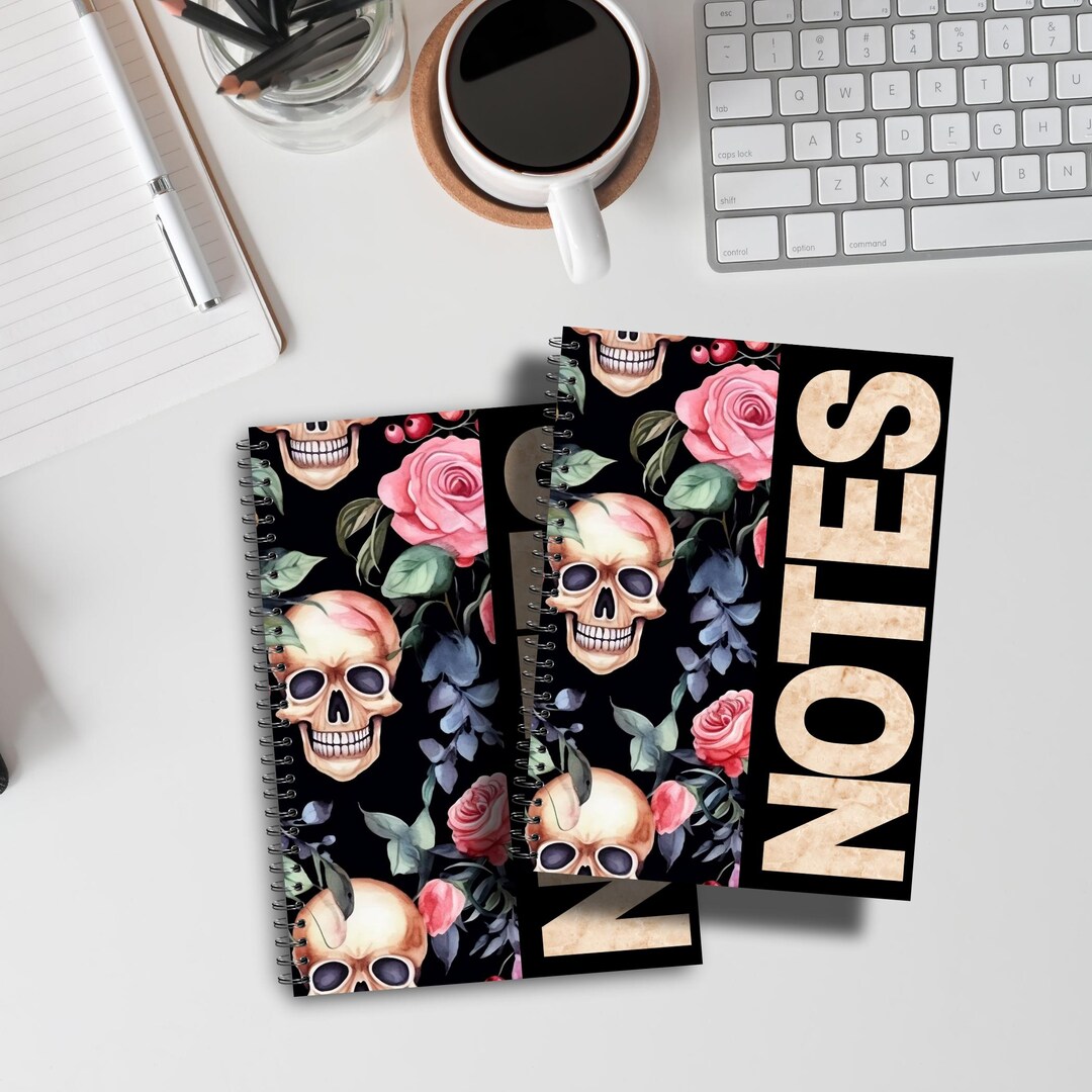 Skeleton Notebook, Halloween Spiral Notebook, Back to School, 8.5 X 11 ...
