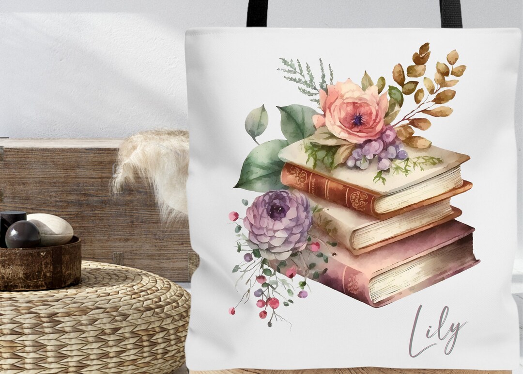 Book Lover Tote Bag, Personalized Tote Bag, Beach Tote , Shopping Tote ...