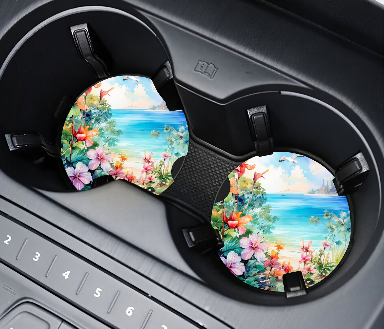 Soapstone Car Coasters, Tropical Car Coasters, Absorbent Car Coasters ...