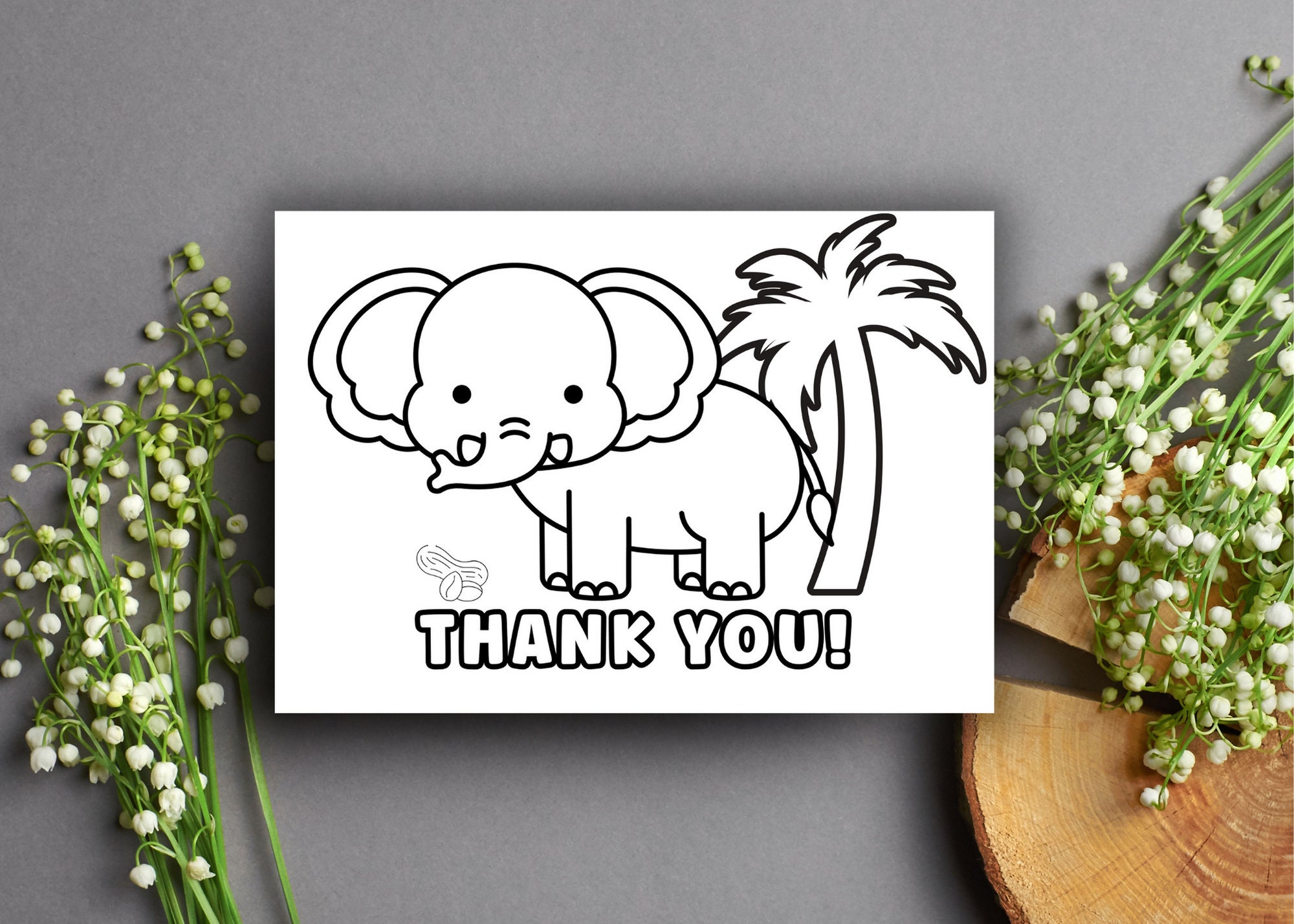 PRINTABLE Thank You Coloring Card Bundle, Kid's Thank You Notes ...