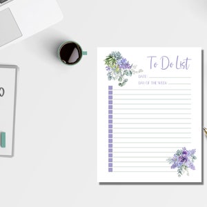 Instant Download To-do List, Daily Planner Sheets, Floral To-do List ...