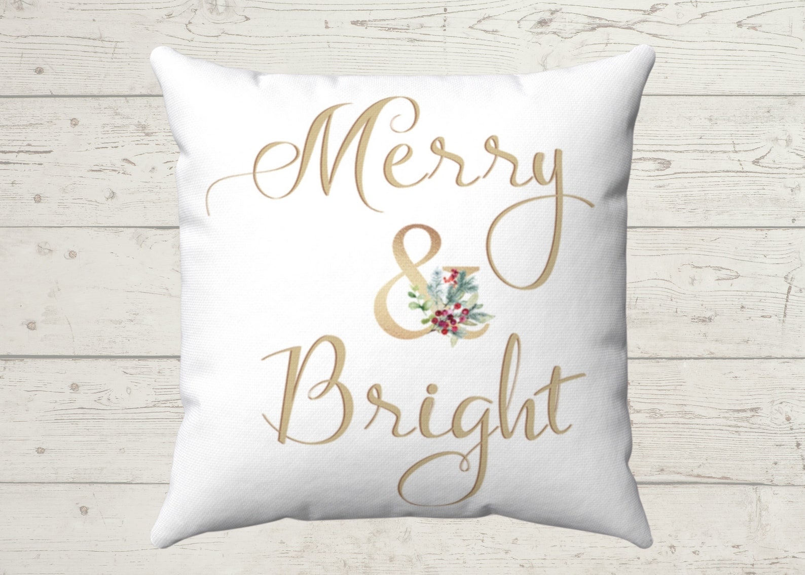 Merry & Bright Pillow | Christmas Pillow | Holiday Pillow ...
