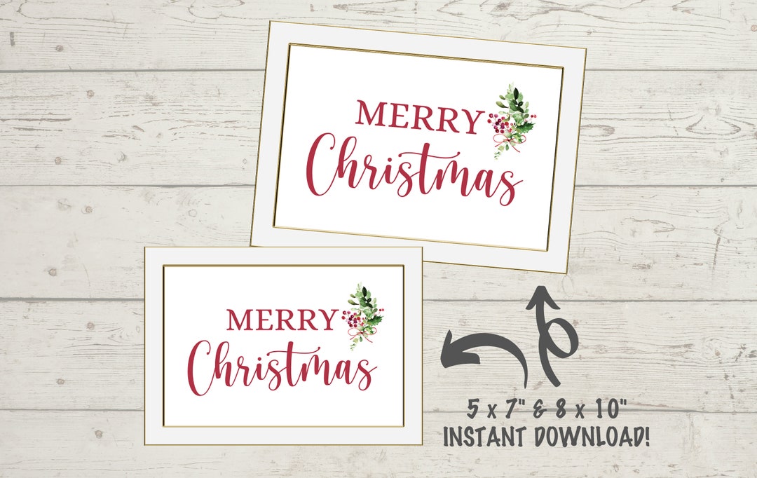 Christmas Digital Download Art | INSTANT Digital Download | Merry ...