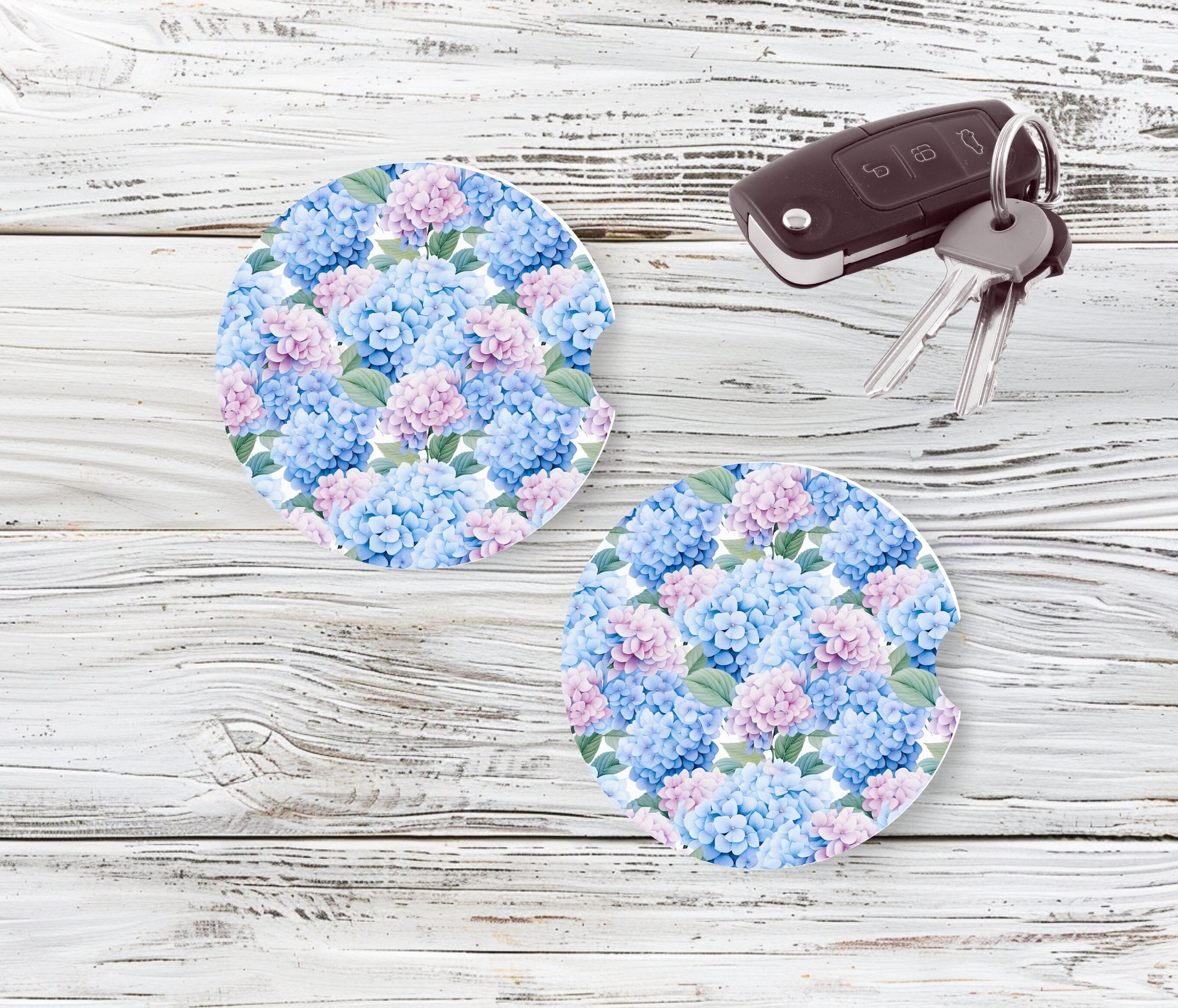 Soapstone Car Coasters, Hydrangea Car Coasters, Absorbent Car Coasters ...
