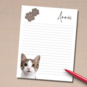 CAT Personalized Printable Stationery, YOUR Cat's Photo, Printable Note ...