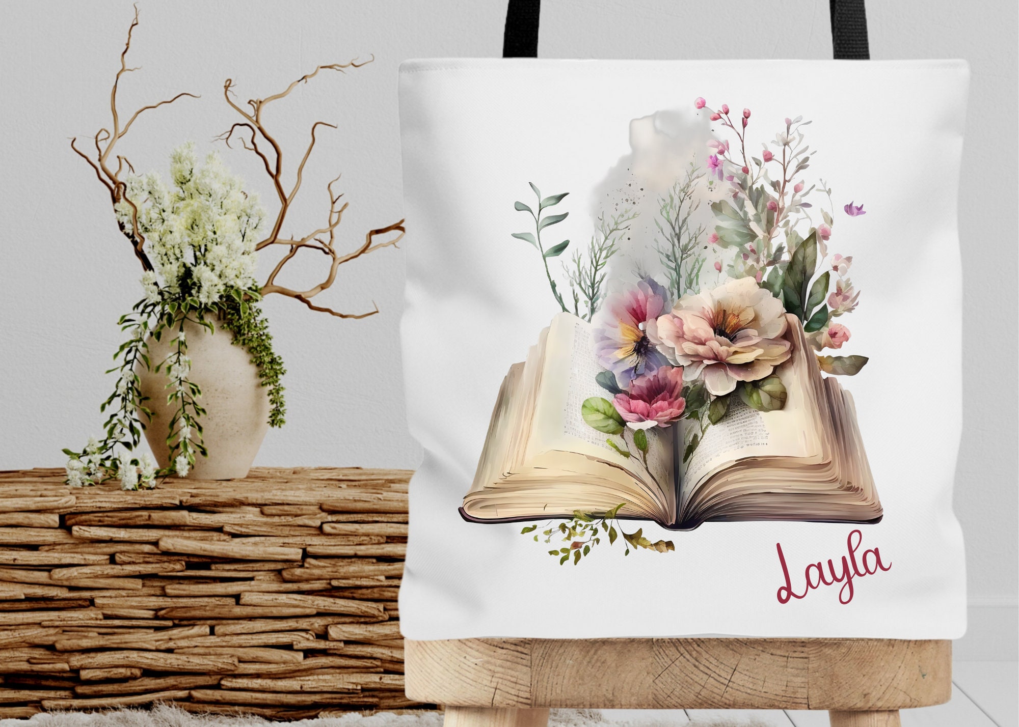 Book Lover Tote Bag, Personalized Tote Bag, Beach Tote , Shopping Tote ...