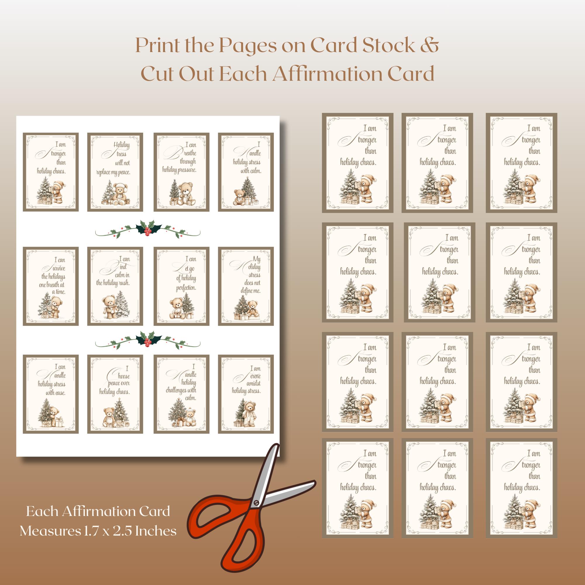 48 Christmas Affirmation Cards, Printable, Digital Affirmation Cards ...