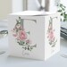 Pink Rose Monogram Note Cube, Personalized Note Cube, Custom Gift for ...