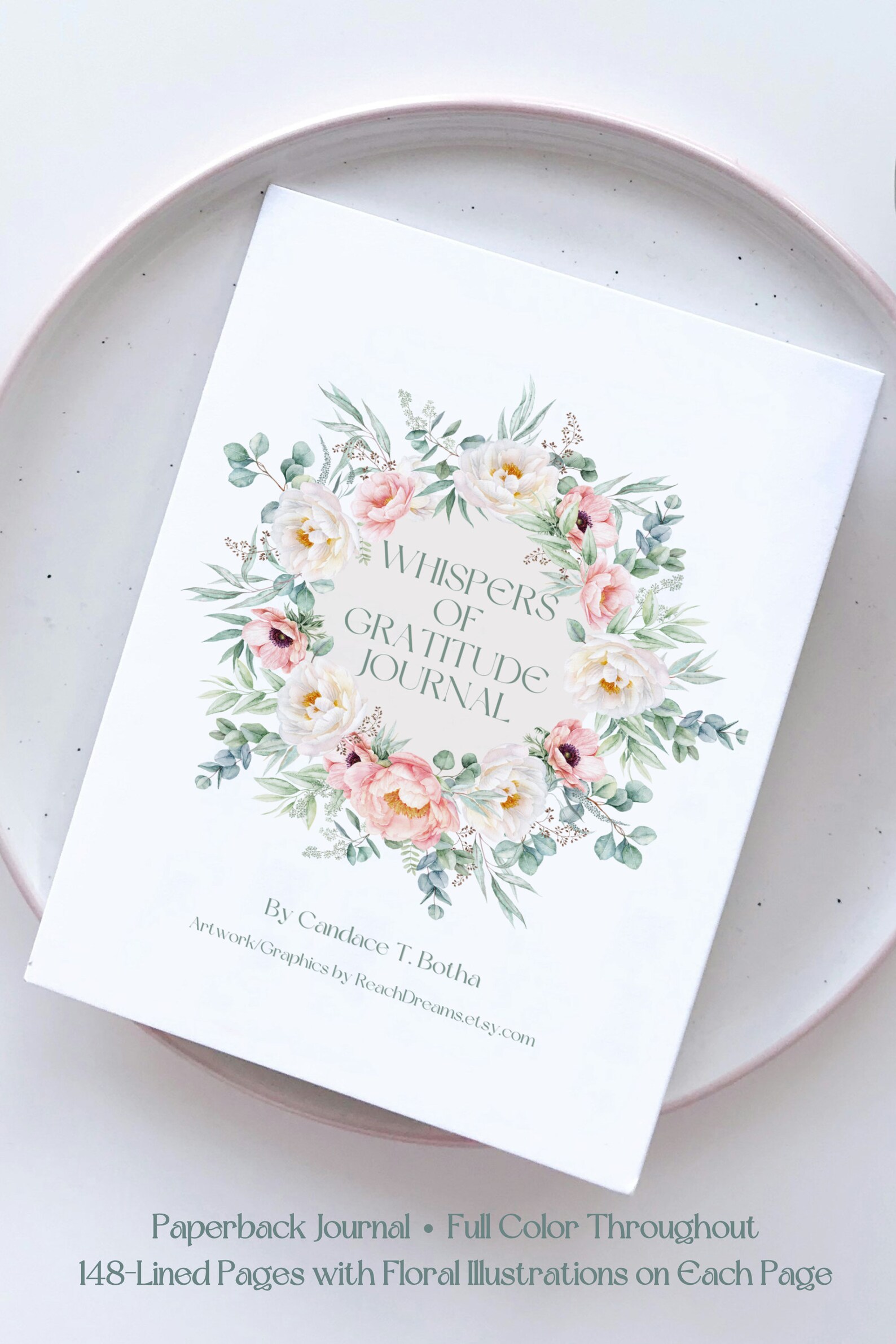 Gratitude Journal, 'whispers of Gratitude,' Gratitude Gift, Journal for ...