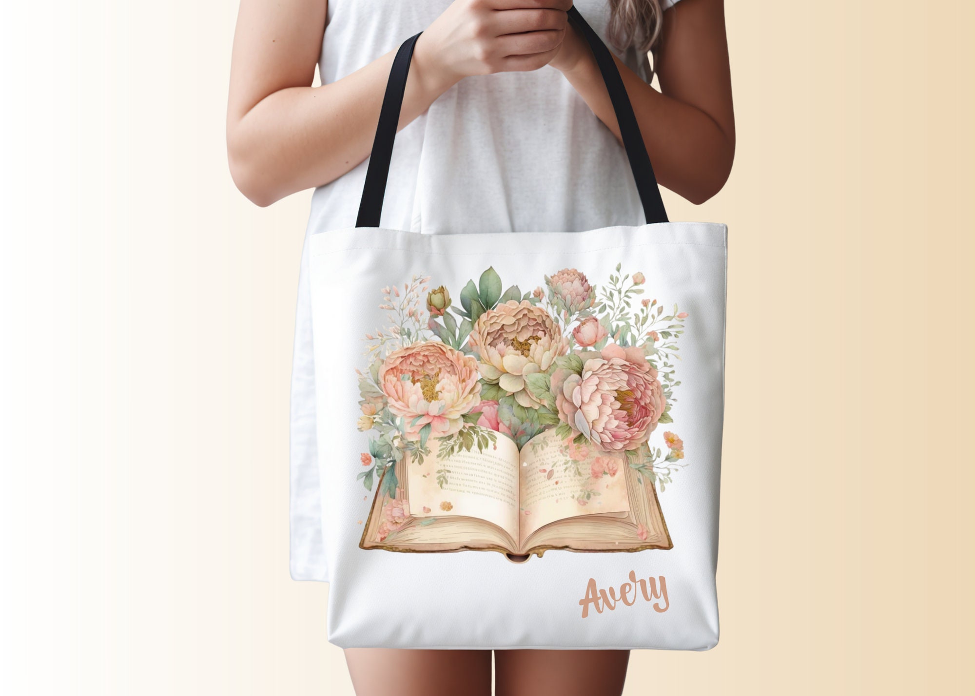 Book Lover Tote Bag, Personalized Tote Bag, Beach Tote , Shopping Tote ...
