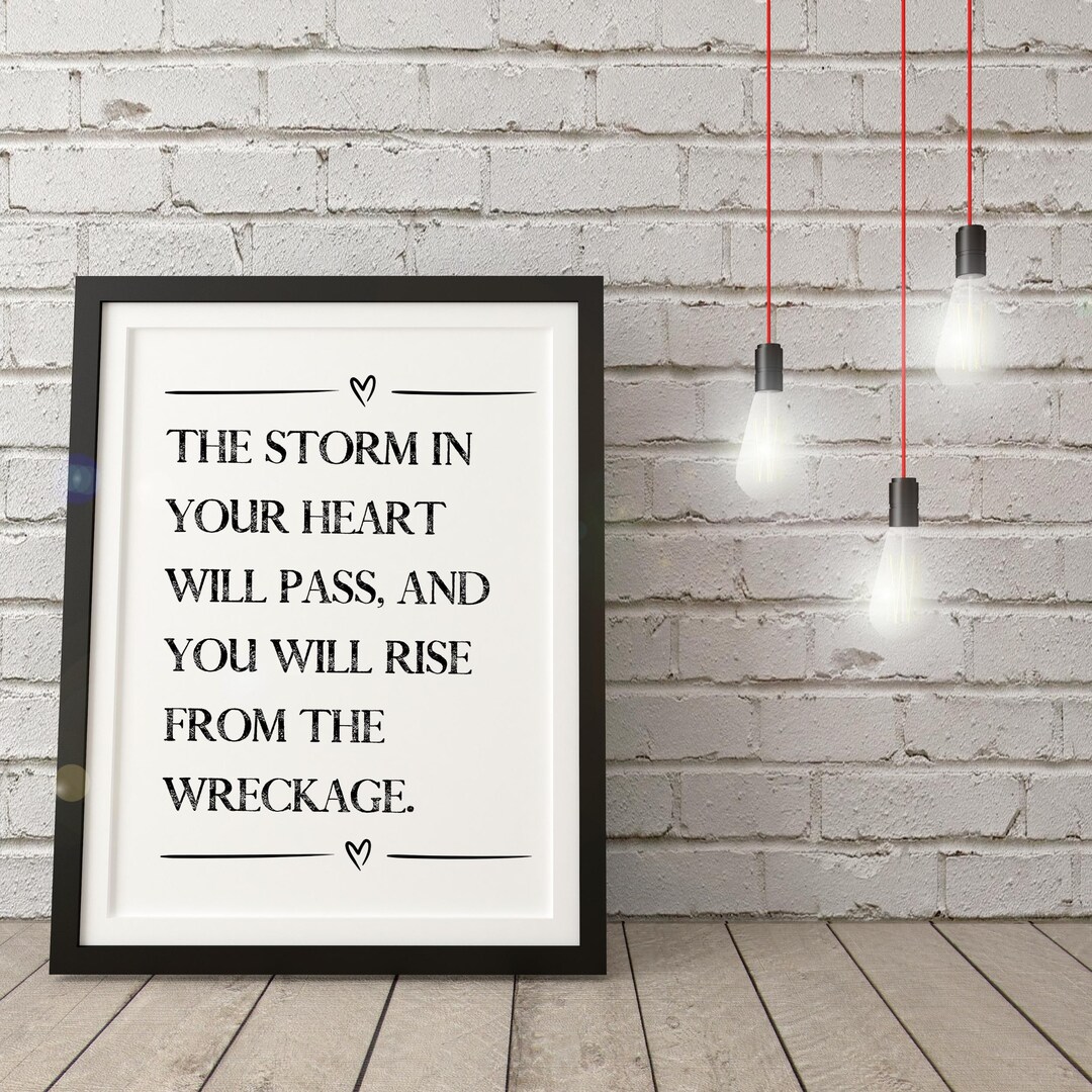 Heartbreak Wall Art, Motivational Wall Art, Personal Growth Wall Art ...