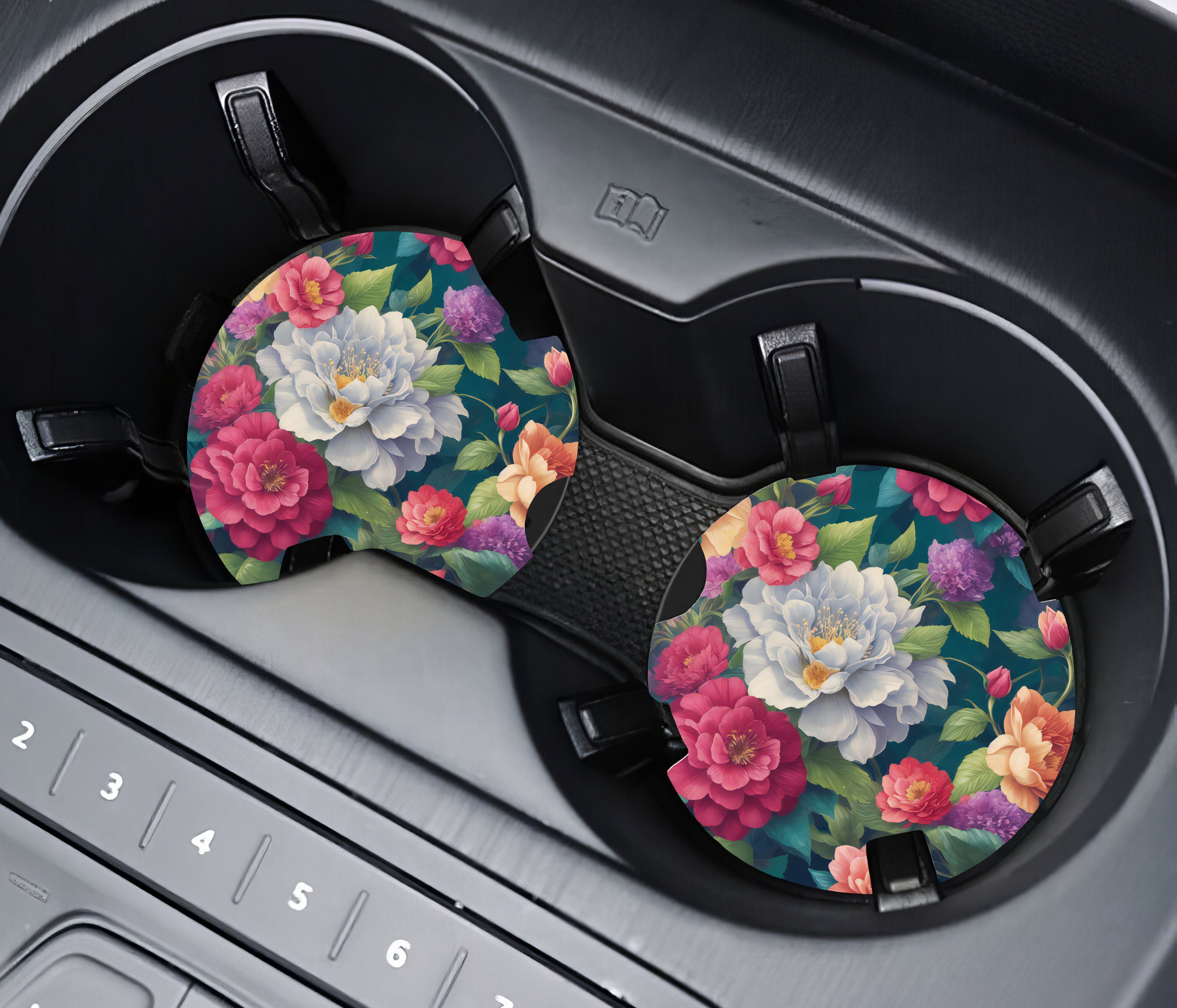 Soapstone Car Coasters, Hydrangea Car Coasters, Absorbent Car Coasters ...