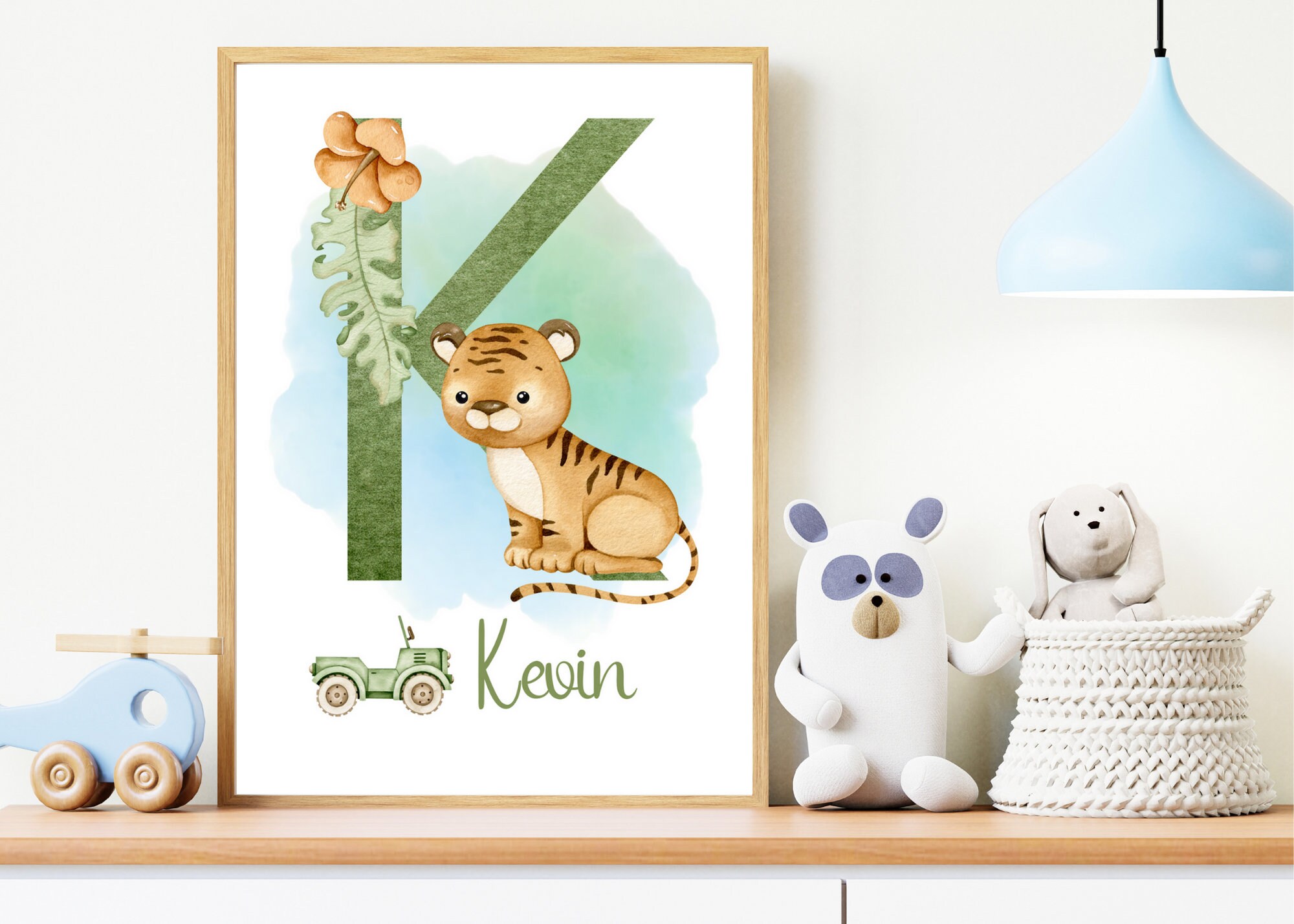 Jungle Custom Name Print Jungle Animal Wall Art Jungle - Etsy