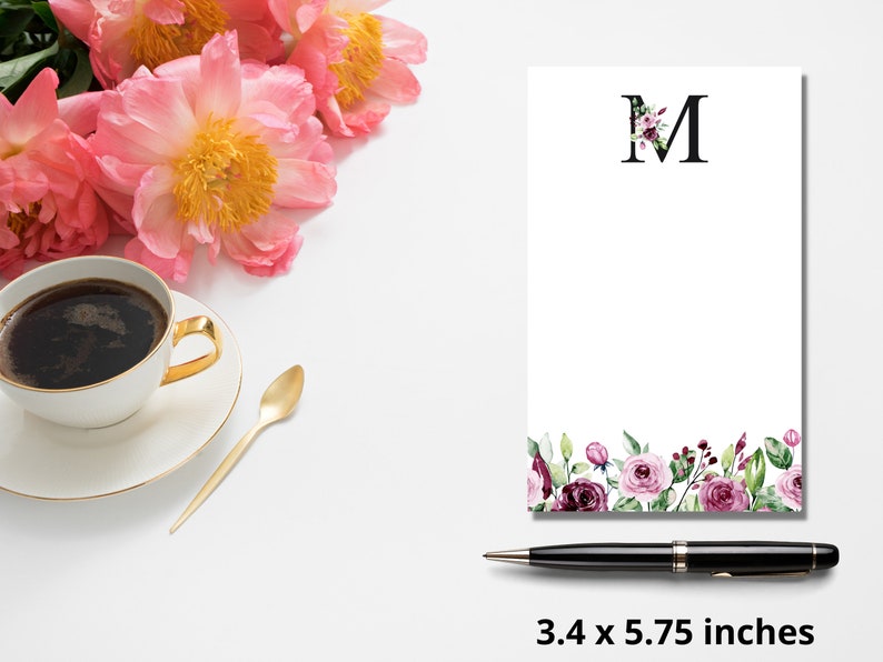 Personalized Notepad, Custom Notepad, Personalized Stationery, Writing Pad, MONOGRAMMED Notepad ...