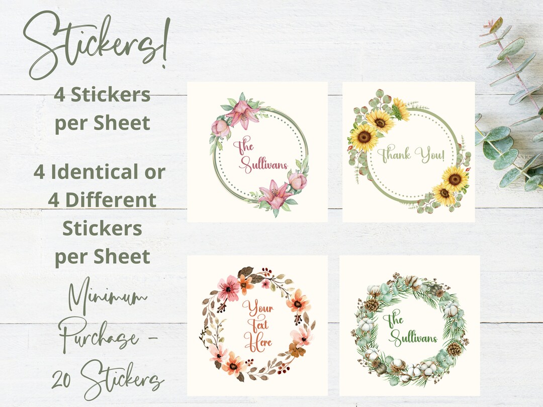 Four Seasons Stickers, Square Stickers, Spring Stickers, Summer ...