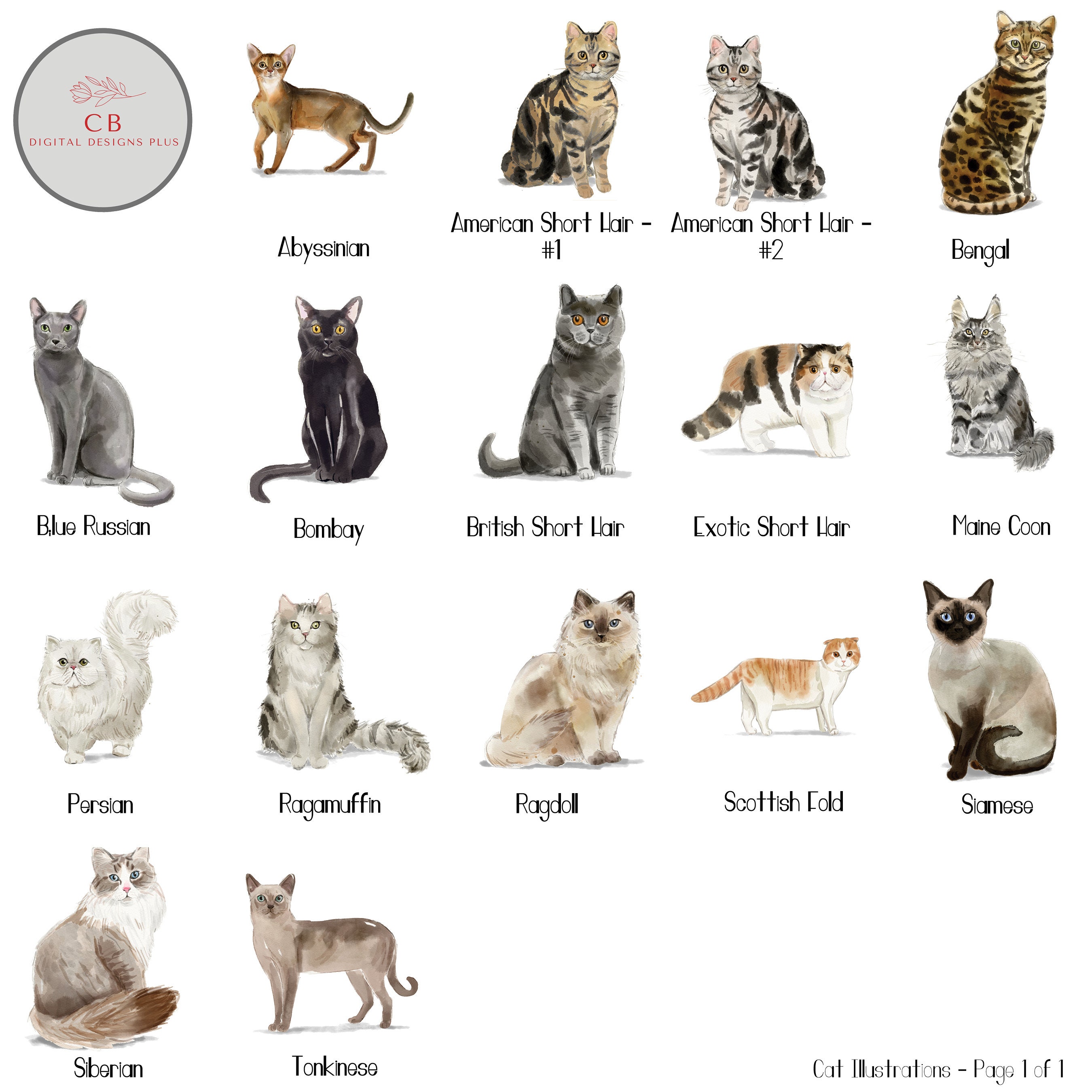 CAT Personalized Printable Stationery, Printable Note Paper, Printable ...