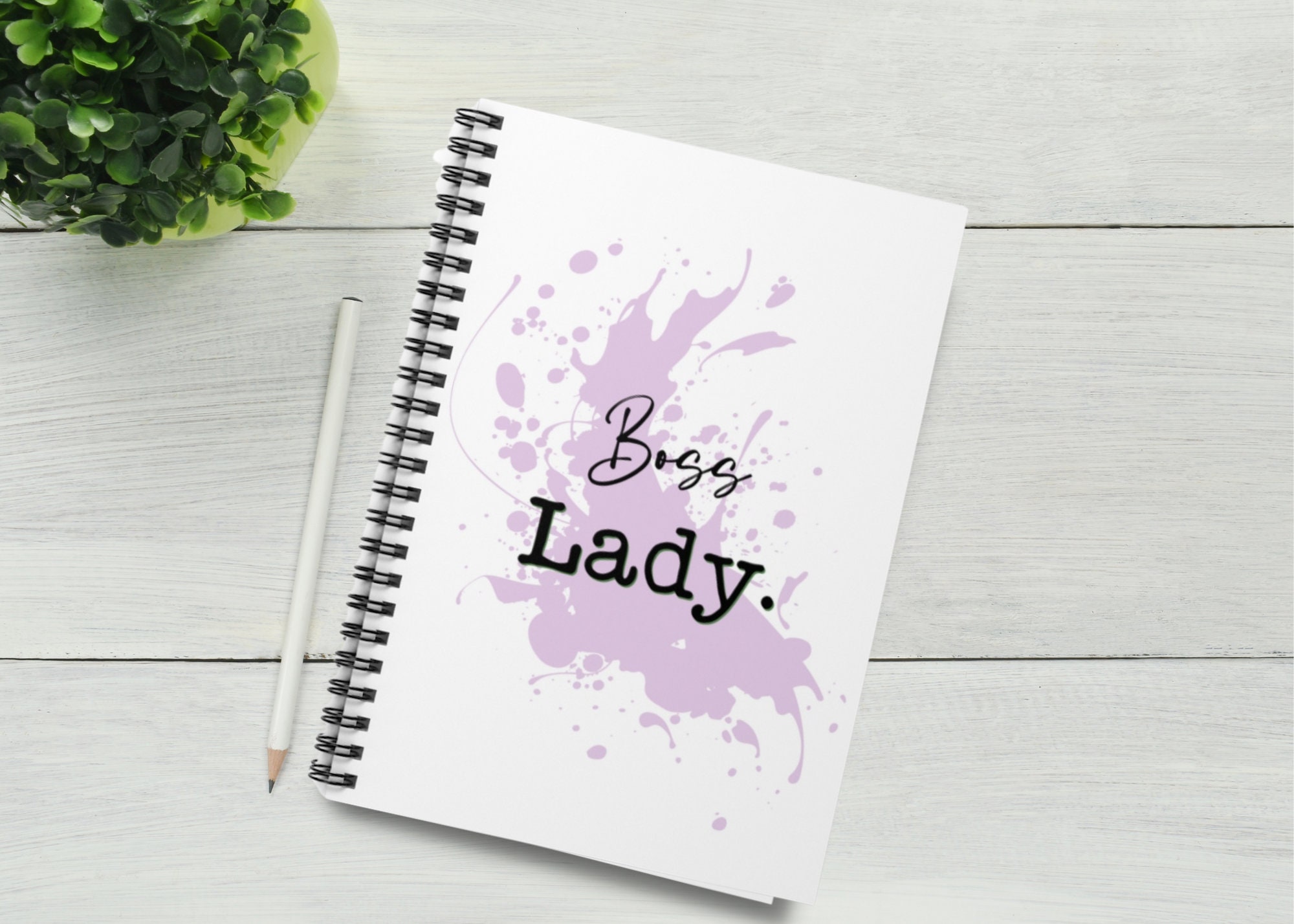 Boss Lady Notebook, Rule Lined Notebook, Inspirational Notebook ...
