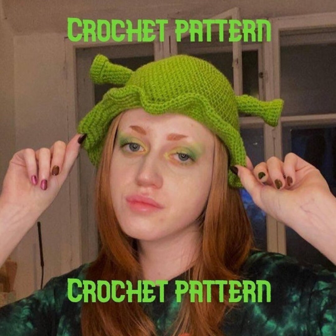 Crochet PATTERN: Shrek Bucket Hat - Etsy