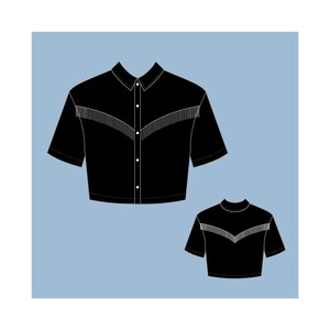 Fringed Western Style Shirt SEWING PATTERN - Etsy