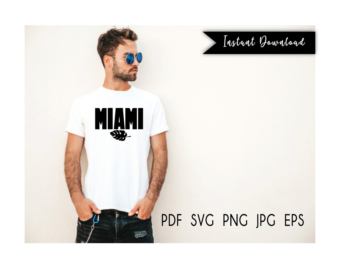 Miami SVG Sticker / Miami SVG Vinyl / Miami Download / Miami Cut File ...