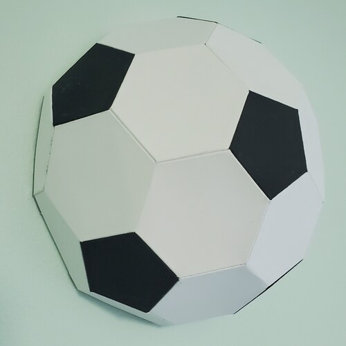 Soccer Ball 3D Papercraft DIY Paper Sculpture Paper Model - Etsy