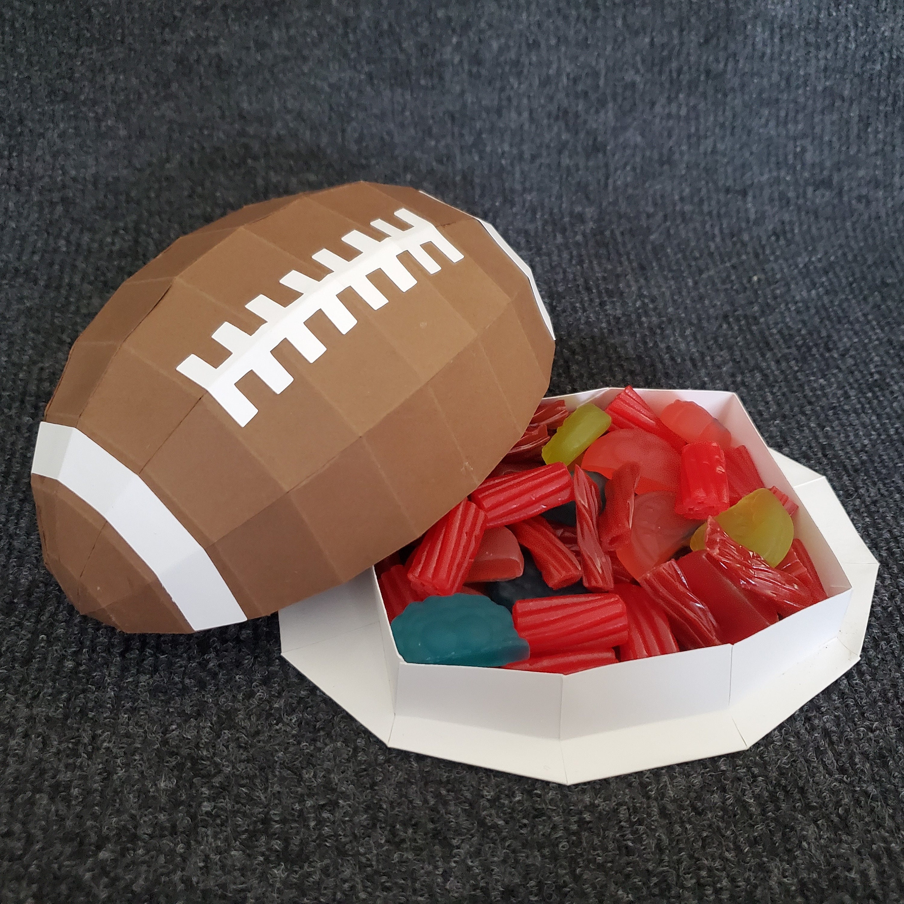 Football DIY 3D Gift Box - Digital Download - Etsy