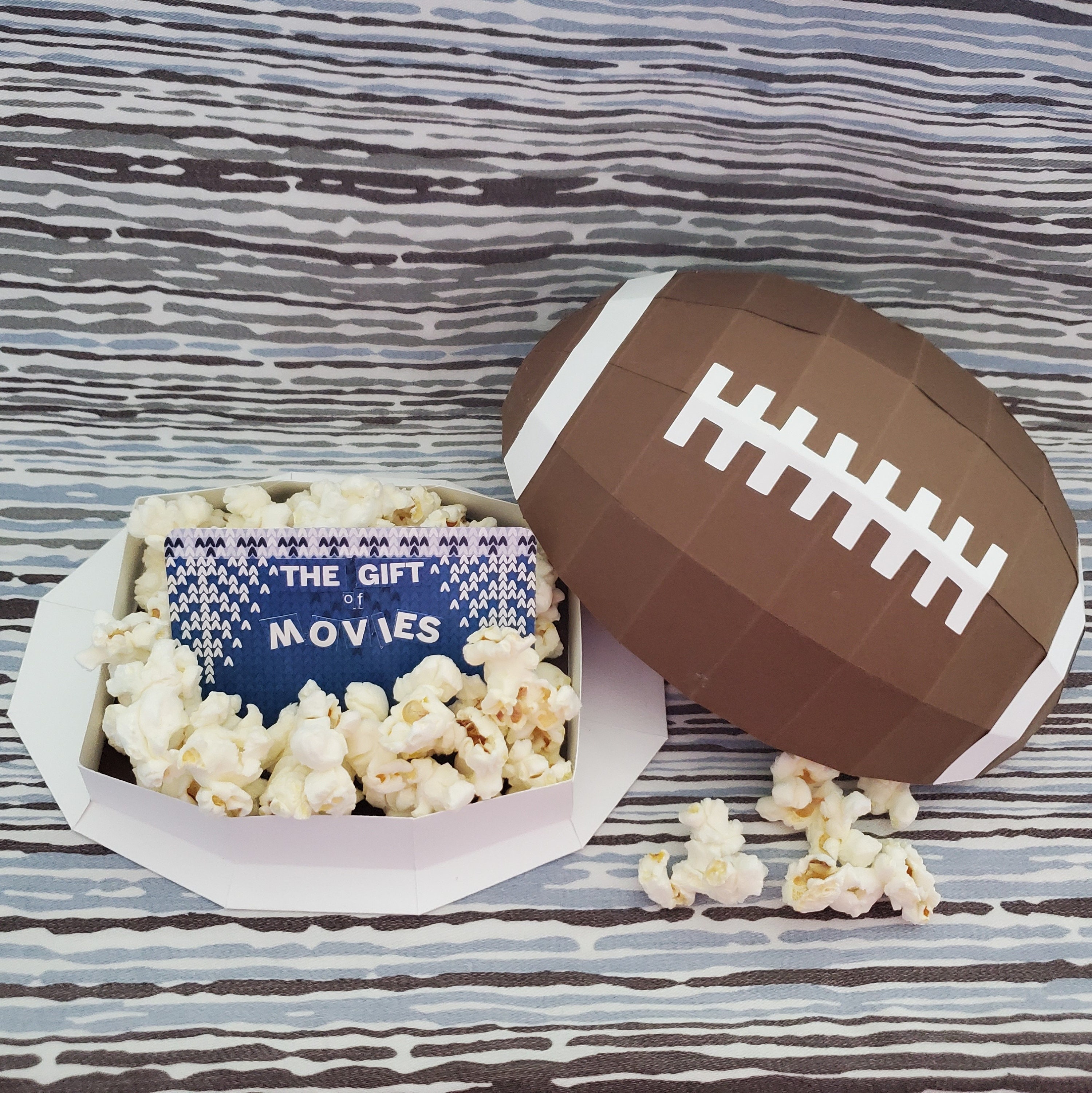 Football DIY 3D Gift Box - Digital Download - Etsy