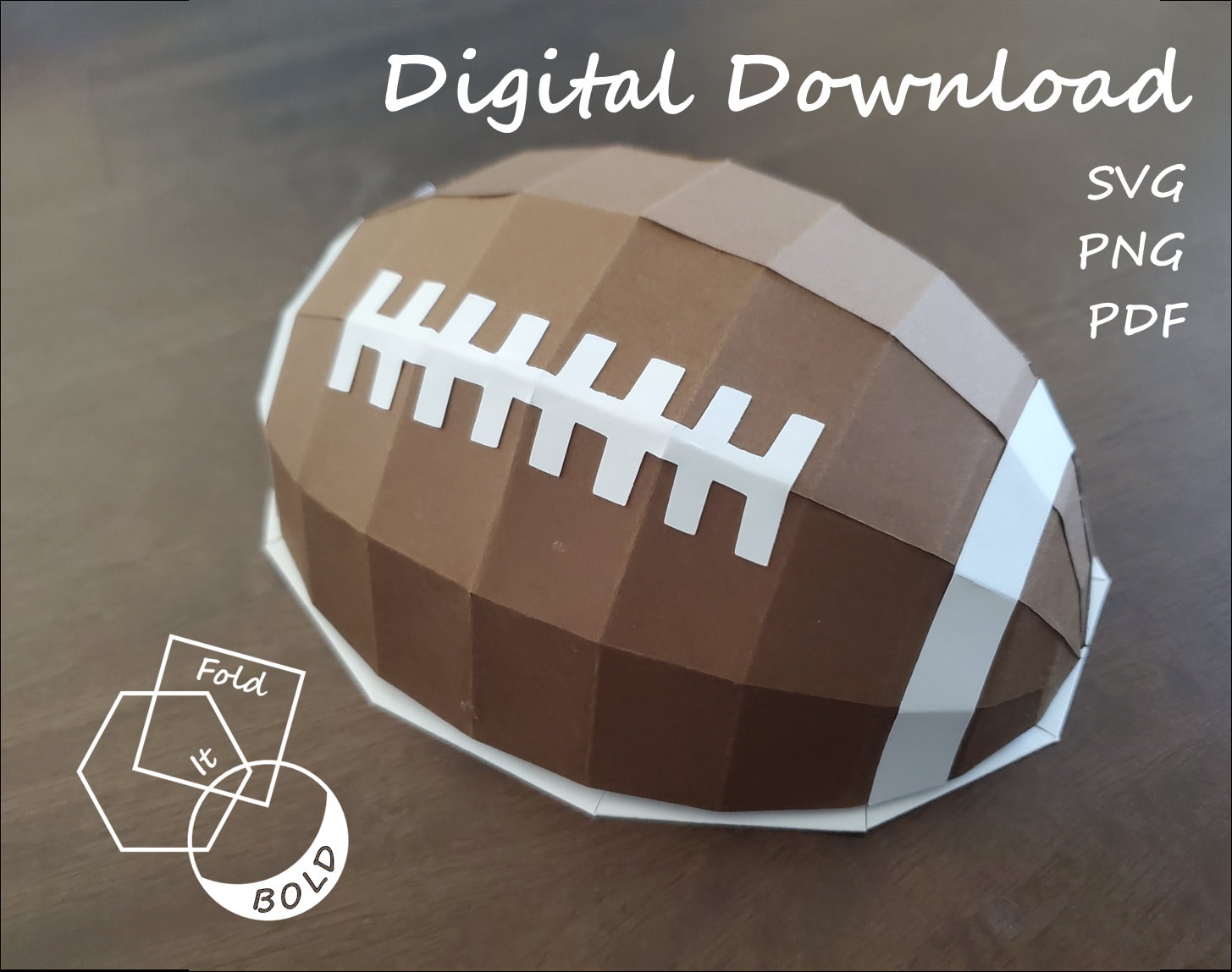 Football DIY 3D Gift Box - Digital Download - Etsy