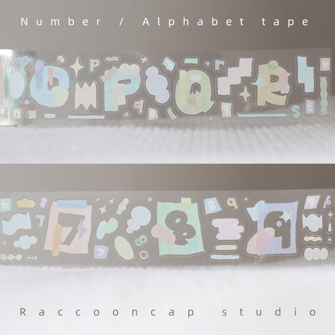 Numbers Tape Alphabet Tape Decoration Tape Cute Tape Pet Tape With Cut ...