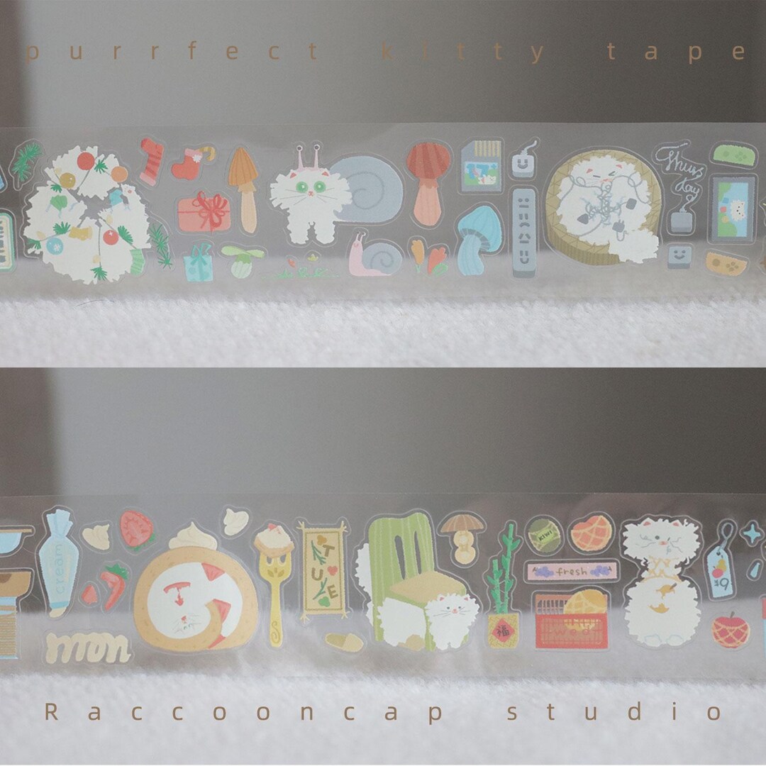 Purrfect Alphabet Number Tape Kitty Alphabet Number Tape Cat Sticker ...