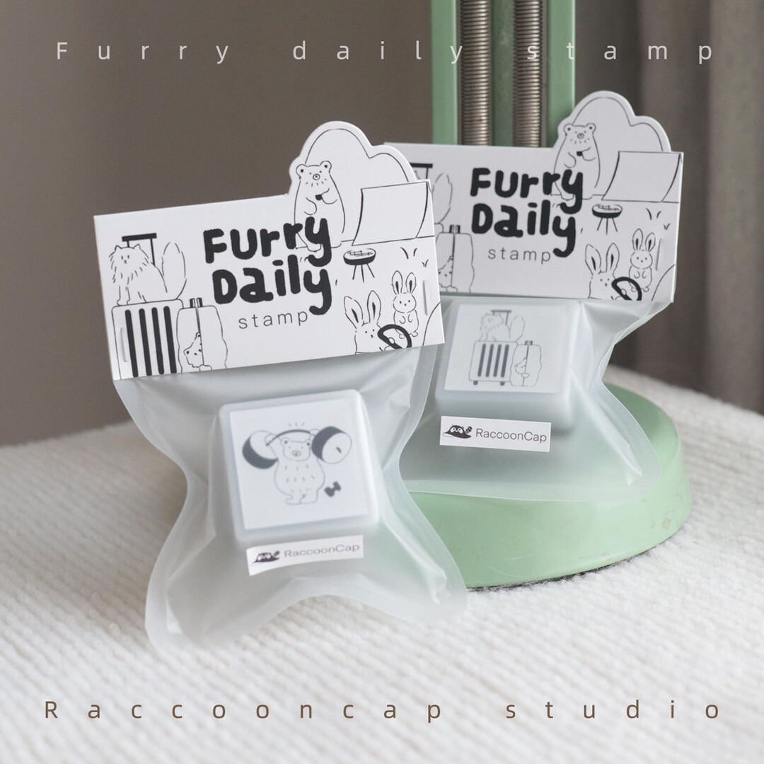 Cute Animals Stamp Photosensitive Stamps Planner Stamp Black Stamp - Etsy