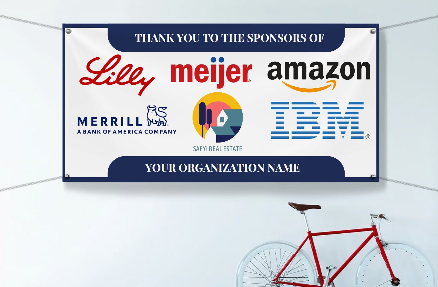 CUSTOM Sponsors Banner, Event Banner, Sponsor Recognition, Size Sm-xl ...