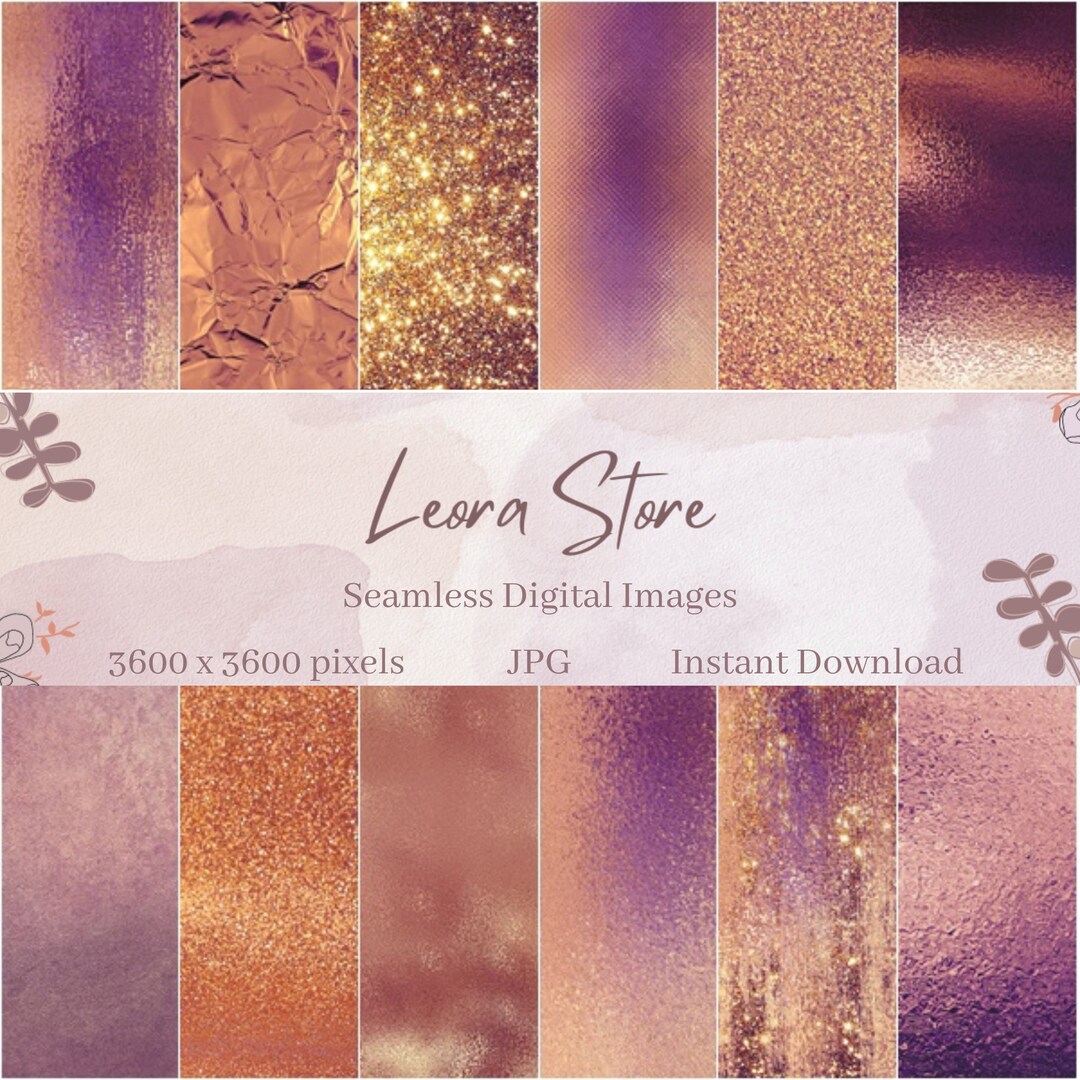 Luxury Rose Gold Digital Background, Rose Gold Digital Paper, Rose Gold ...