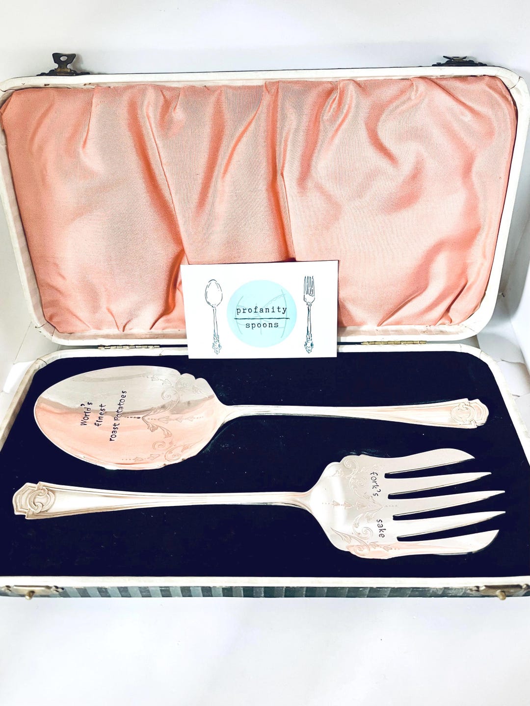 2 Piece Serving Set: Extra Large Spoon and Fork- World’s Finest Roast ...