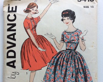 Vintage Ca. 1963 Simplicity 4986 Womens Wrap-around Dress Sewing ...