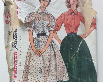 1952 Dress Pattern - Etsy