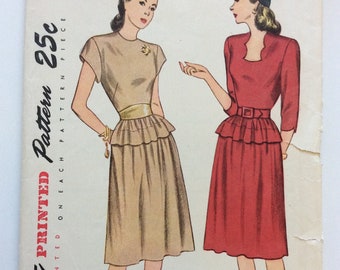 Vintage Ca. 1948 Simplicity 2459 Maternity Dress, Jumper & Blouse ...