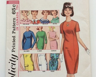 Vintage Ca. 1963 Simplicity 4986 Womens Wrap-around Dress Sewing ...