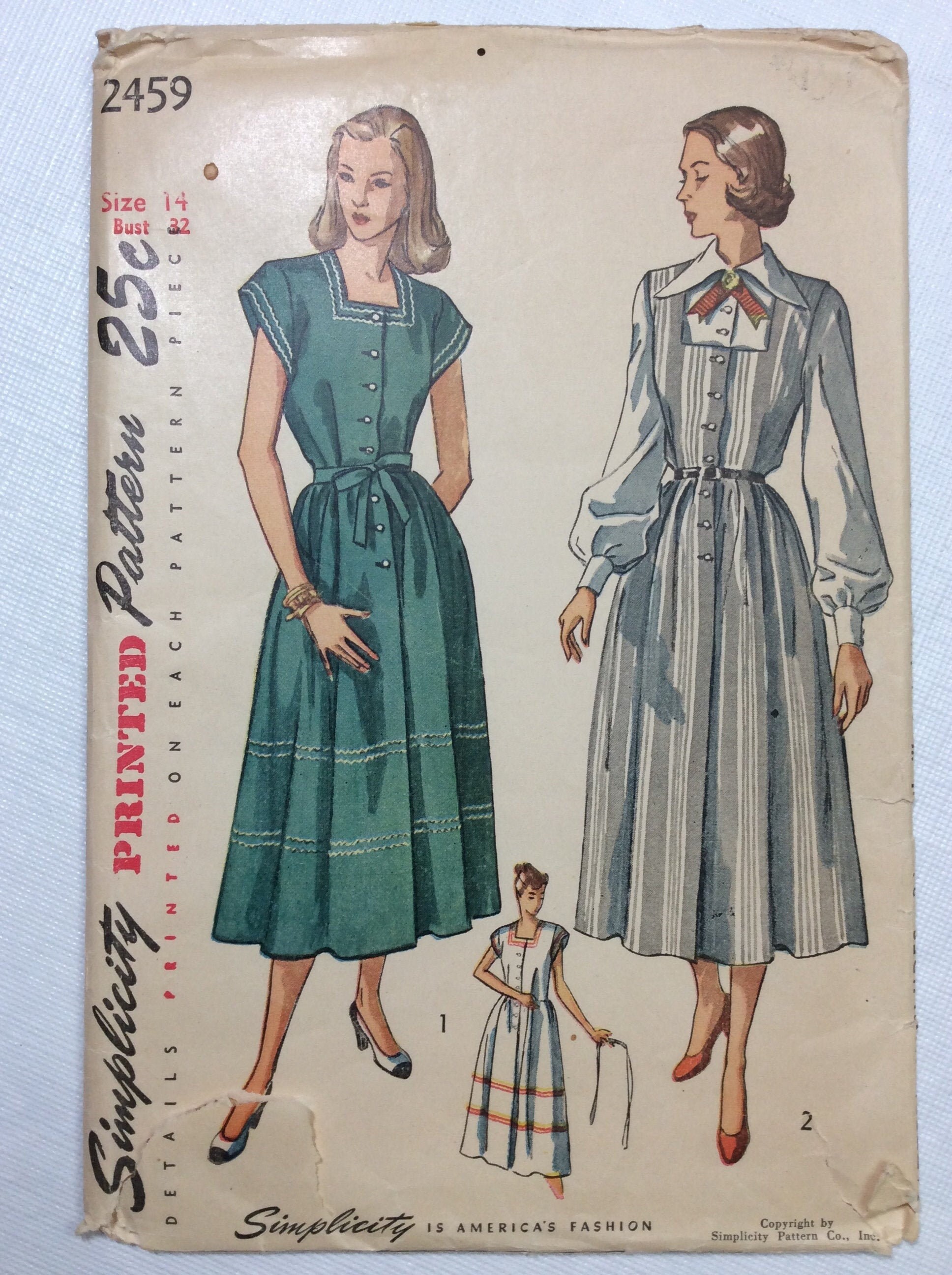 Vintage Ca. 1948 Simplicity 2459 Maternity Dress Jumper & - Etsy