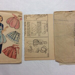 Vintage Ca. 1953 Simplicity 4479 1 Yard Apron Sewing Pattern-one Size-3 ...