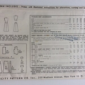 Vintage Ca. 1949 Simplicity 2720 Womens Weskit & Skirt Sewing Pattern-3 ...
